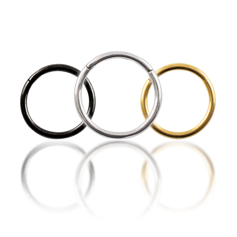 Aro básico de acero quirúrgico 316L, cierre del click - Sencillo